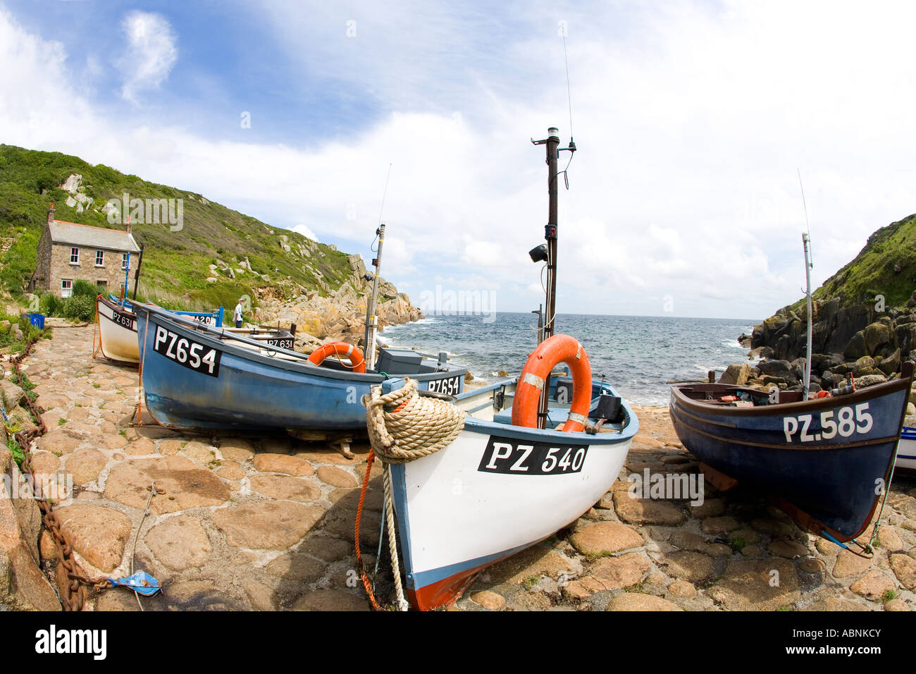 Penberth cornish fishing village harbour harbor and cove West Penwith ...