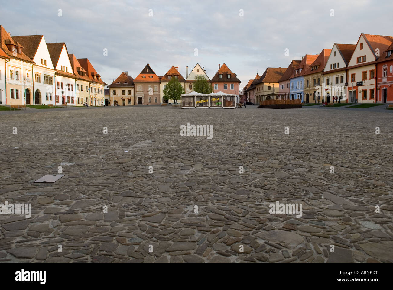 city square of Bardejov Unesco World Heritage Site Slovakia Stock Photo ...