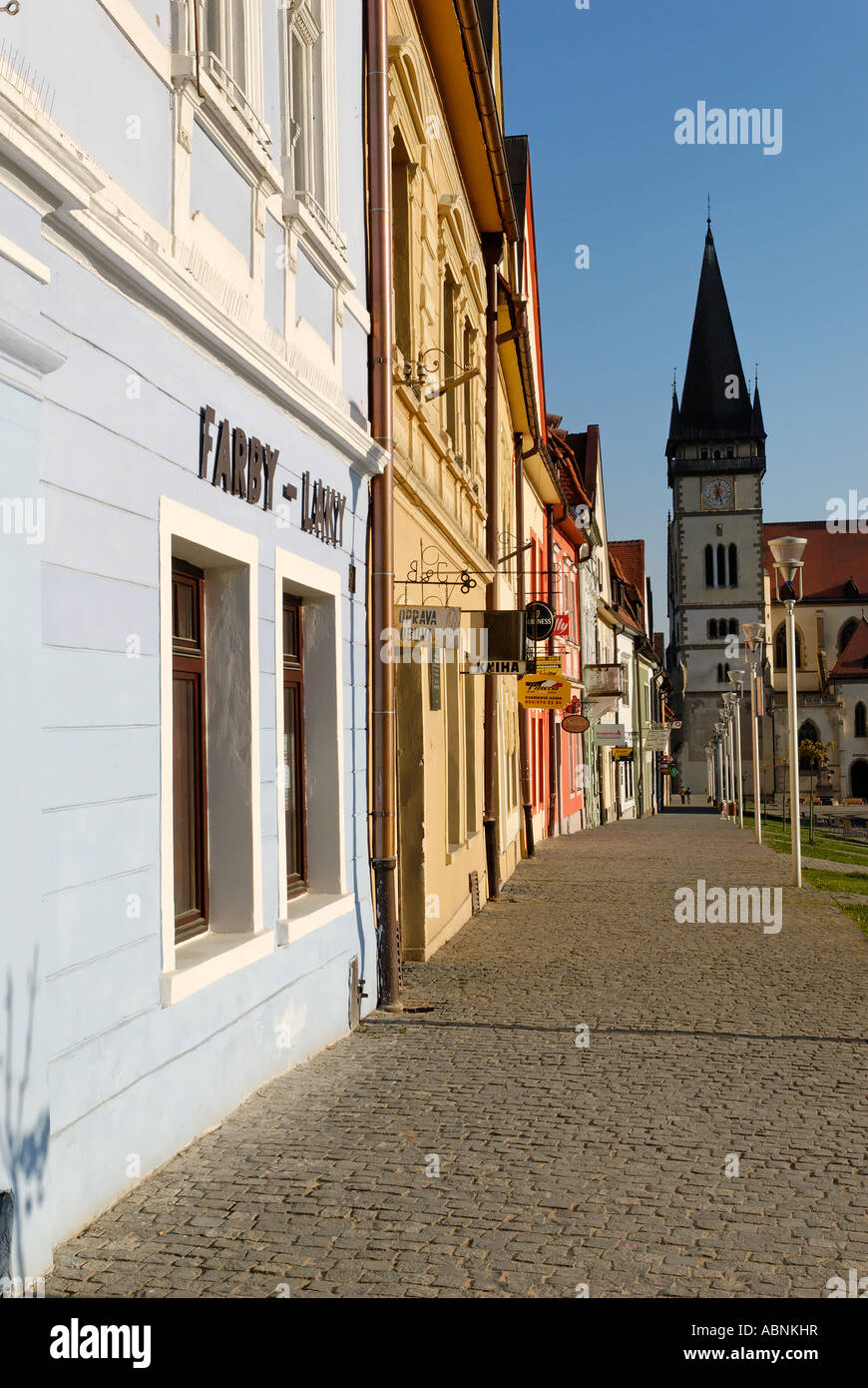 city square of Bardejov Unesco World Heritage Site Slovakia Stock Photo ...
