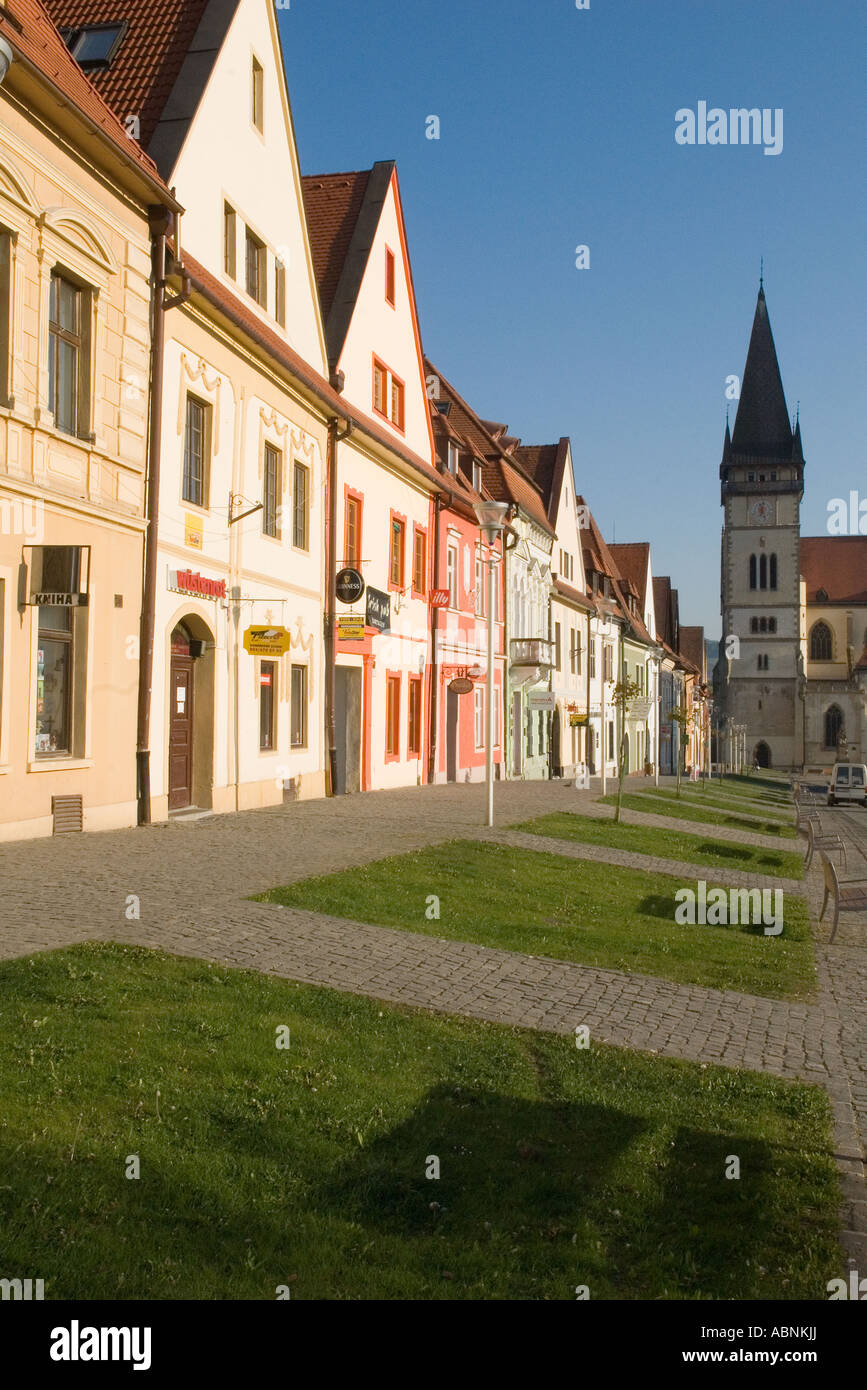 city square of Bardejov Unesco World Heritage Site Slovakia Stock Photo ...