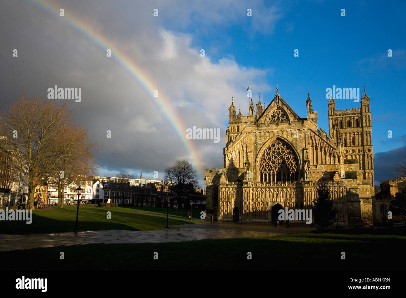 Exeter cathedral west front hi-res stock photography and images - Alamy