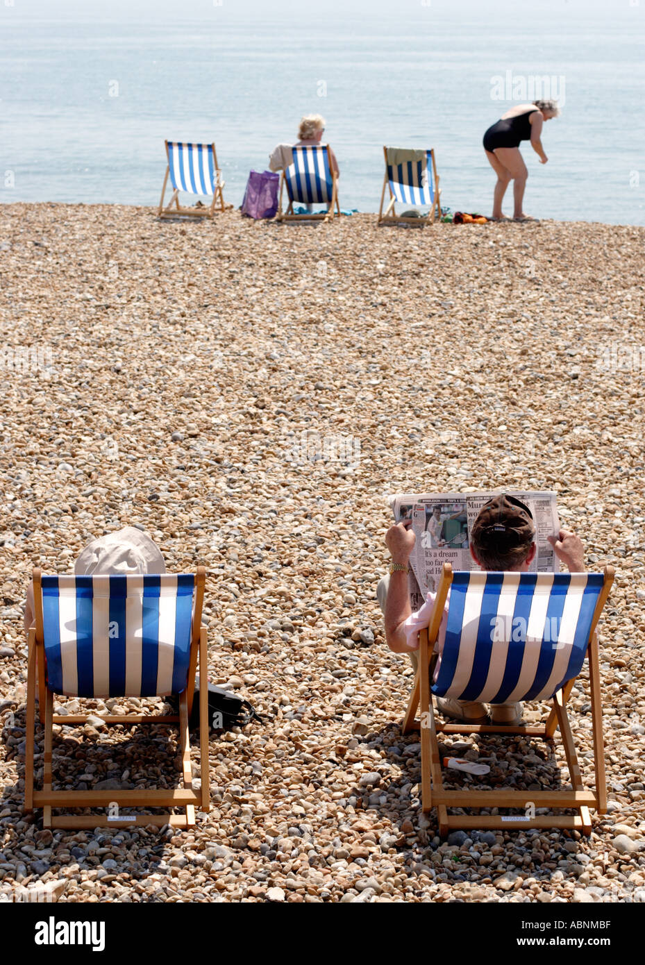 Pebble beach scene Stock Photo - Alamy