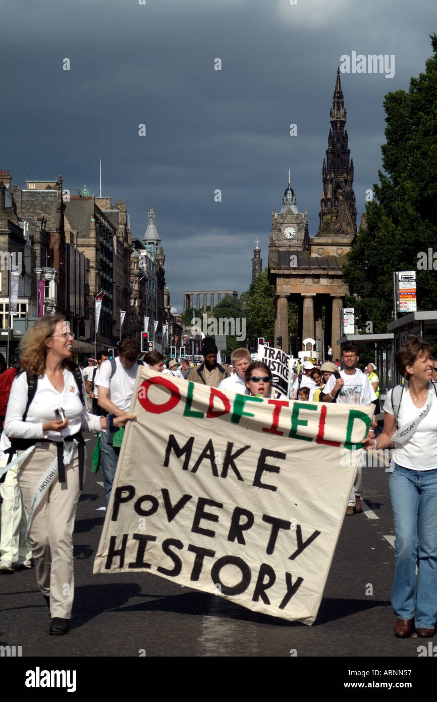 Make Poverty History Demonstration Stock Photo - Alamy