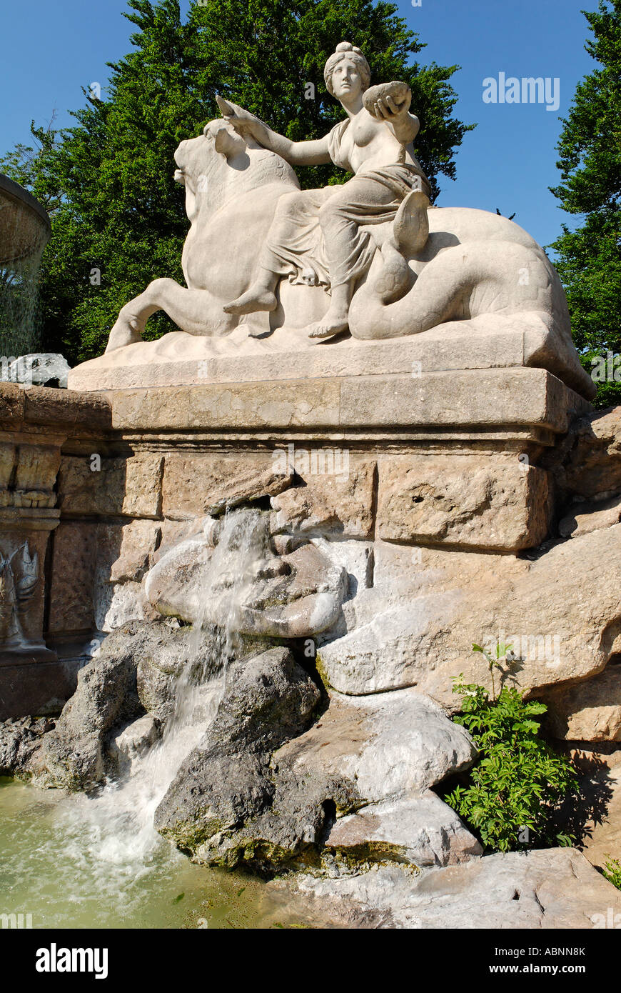 Wittelsbacher fountain at Lenbach Platz Munich Bavaria Germany Stock ...