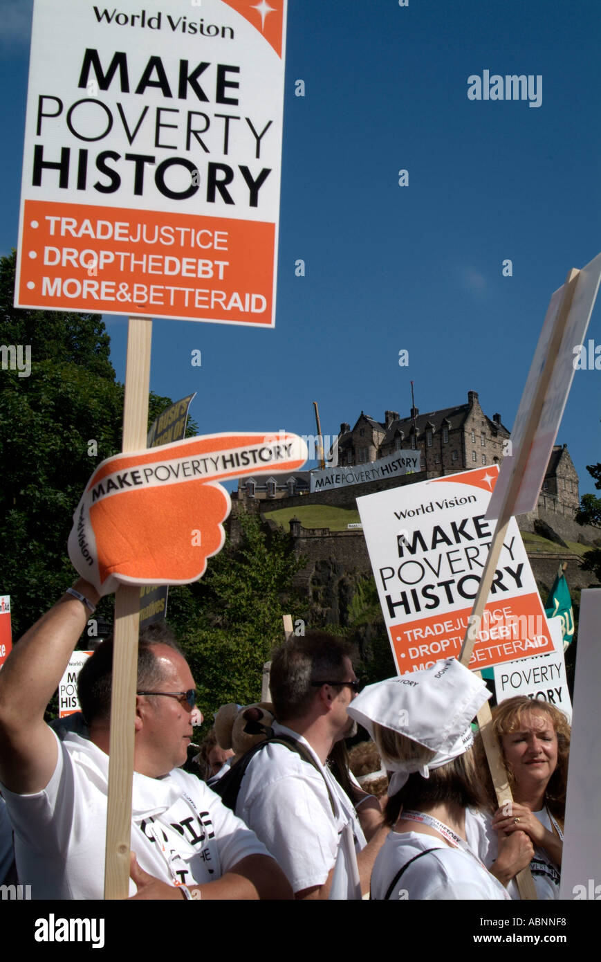 Make Poverty History Demonstrations Stock Photo - Alamy
