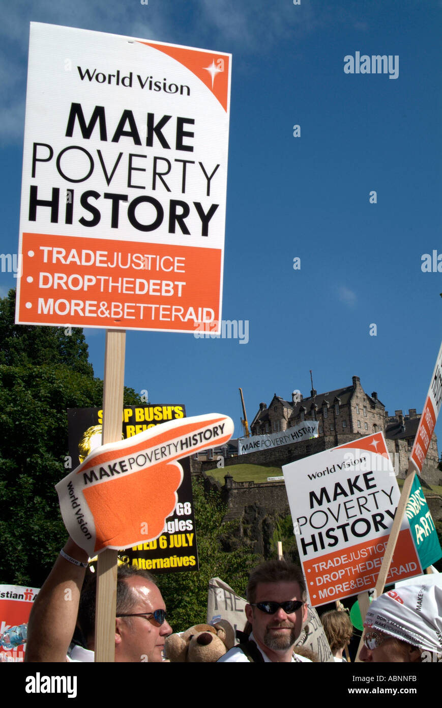 Make Poverty History Demonstrations Stock Photo - Alamy