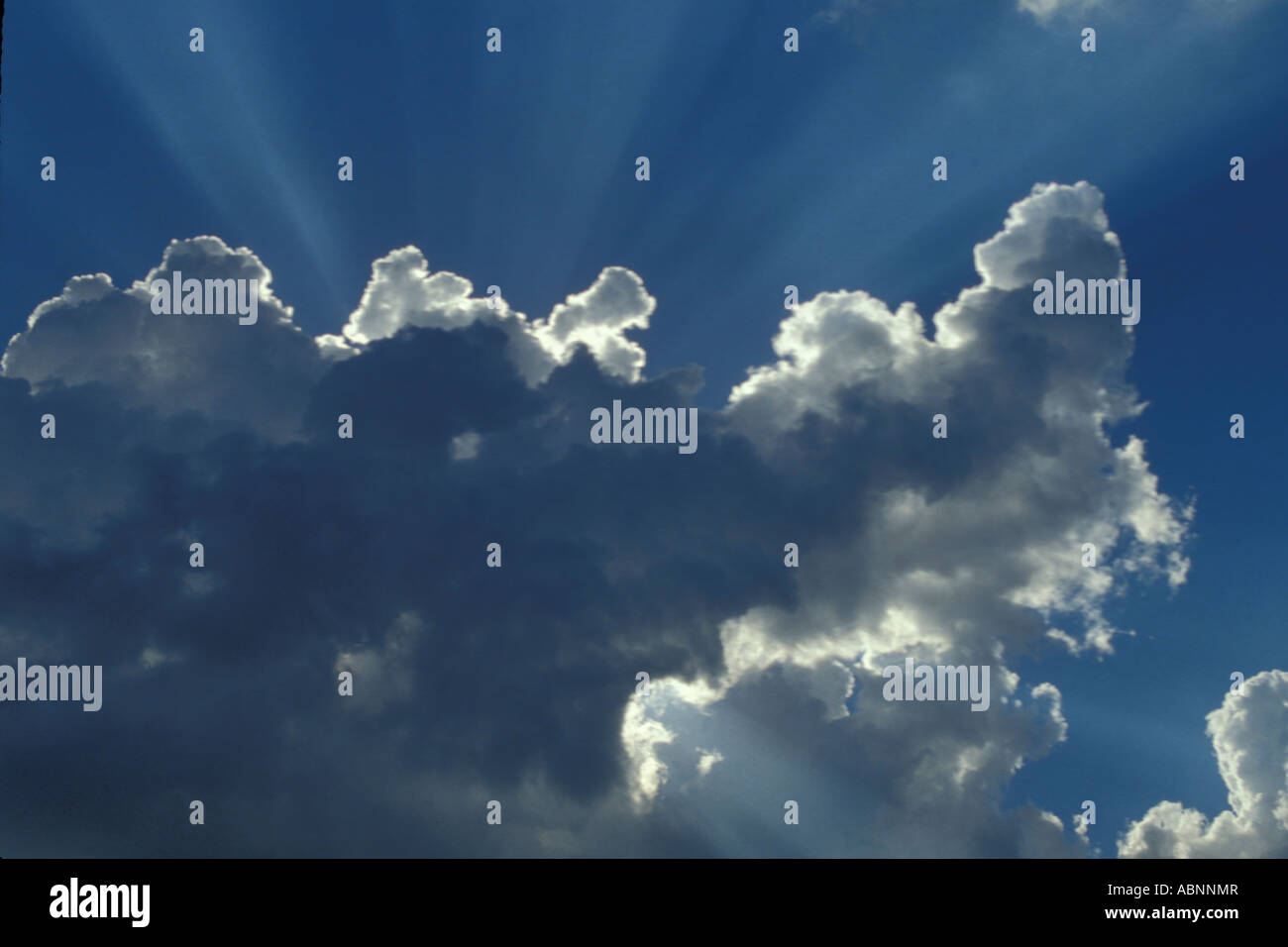 clouds with sunburst Stock Photo - Alamy