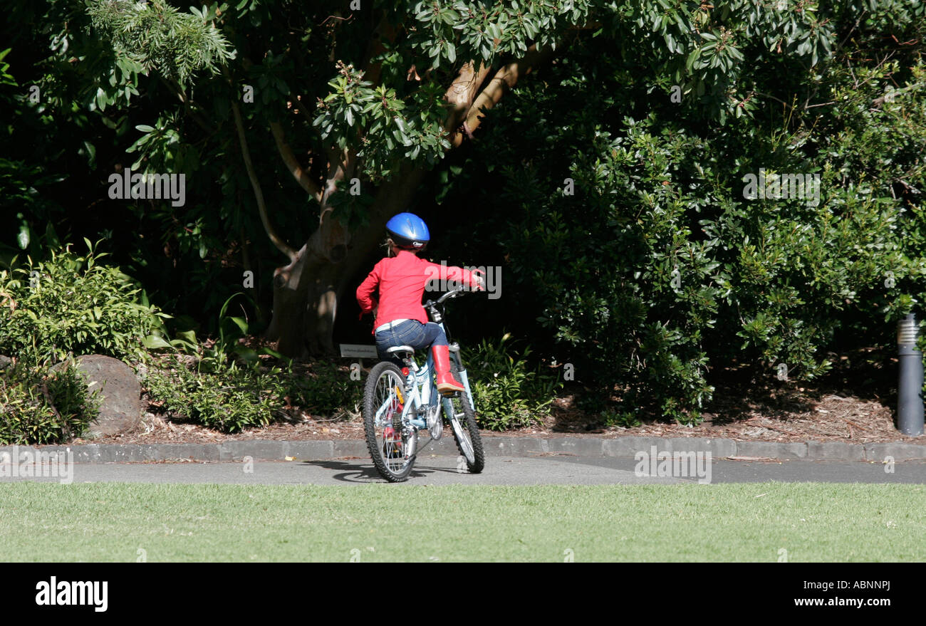 riding a bicycle in the park Stock Photo - Alamy