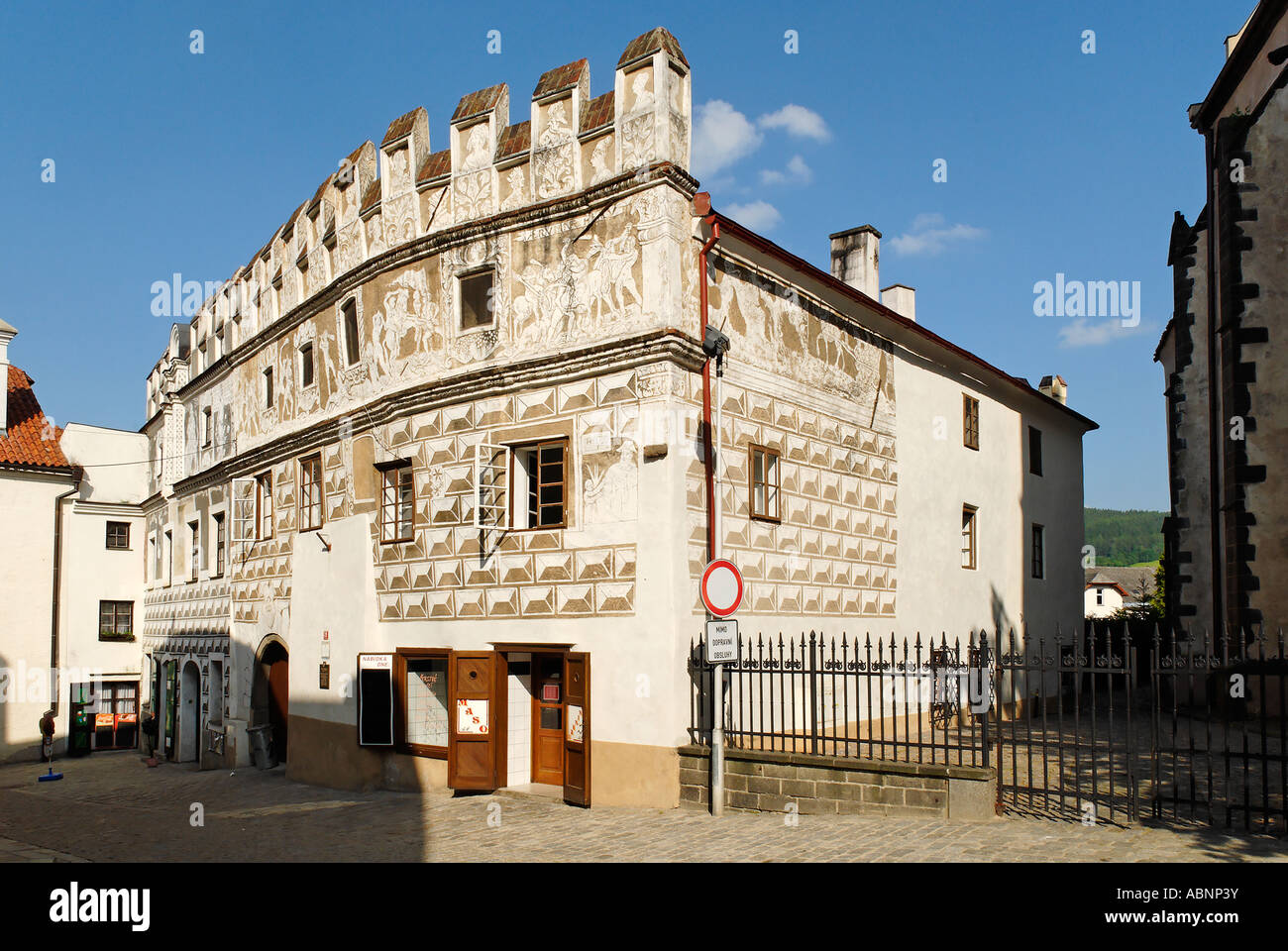historic old town of Prachatice Bohemia Czech Republic Stock Photo ...