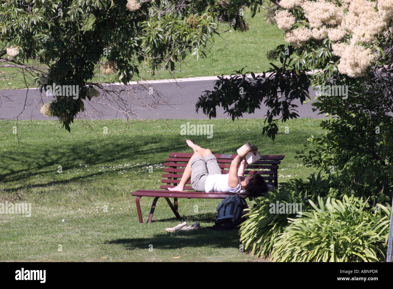 rest in the park Stock Photo - Alamy