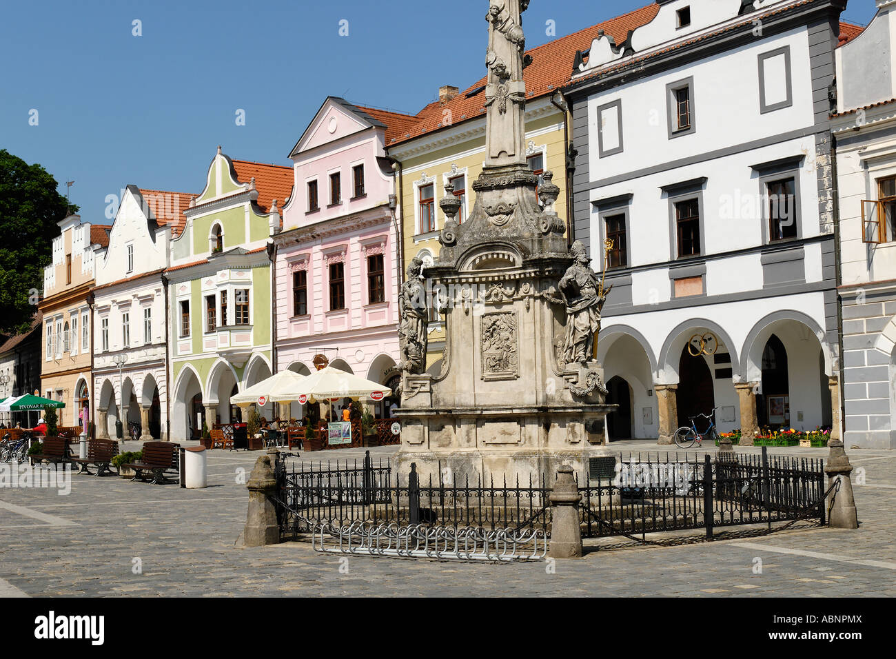 historic old town of Trebon Bohemia Czech Republic Stock Photo - Alamy