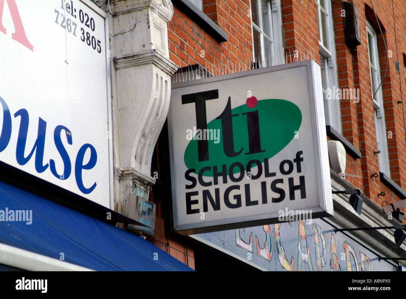 English school sign Stock Photo - Alamy