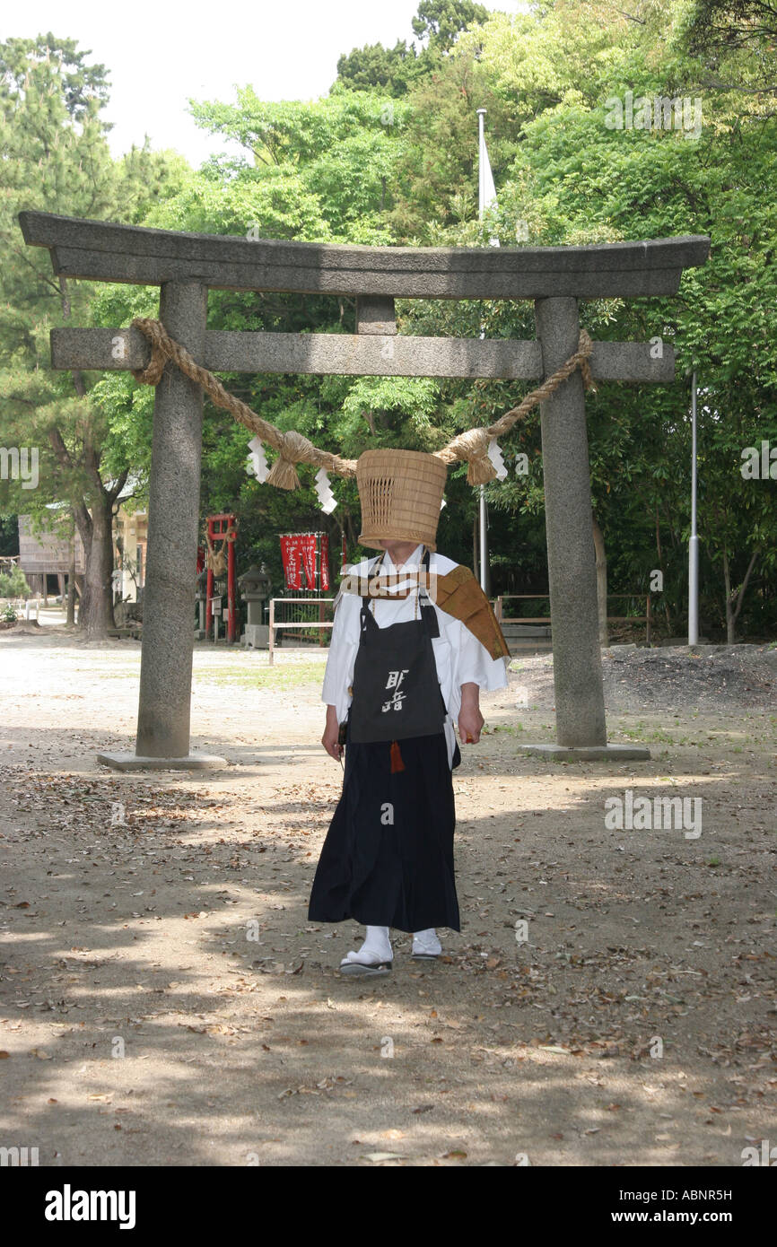 Komuso, tratition, Japan, shrine, religion Stock Photo - Alamy