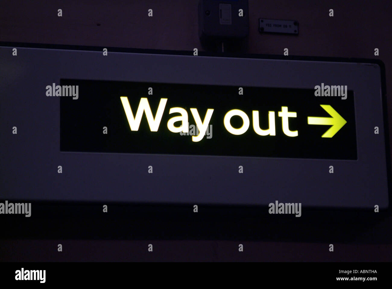 way out sign Stock Photo - Alamy