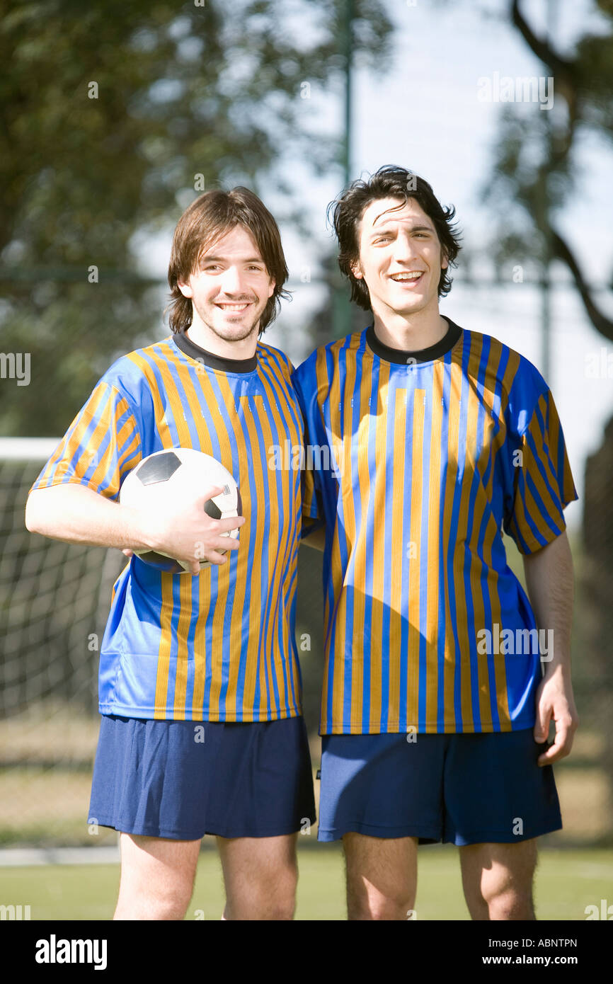 Male soccer players standing together hi-res stock photography and ...
