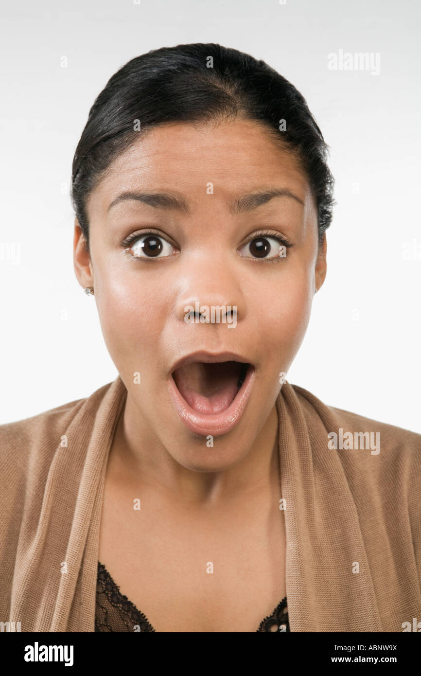 Woman gasping hi-res stock photography and images - Alamy