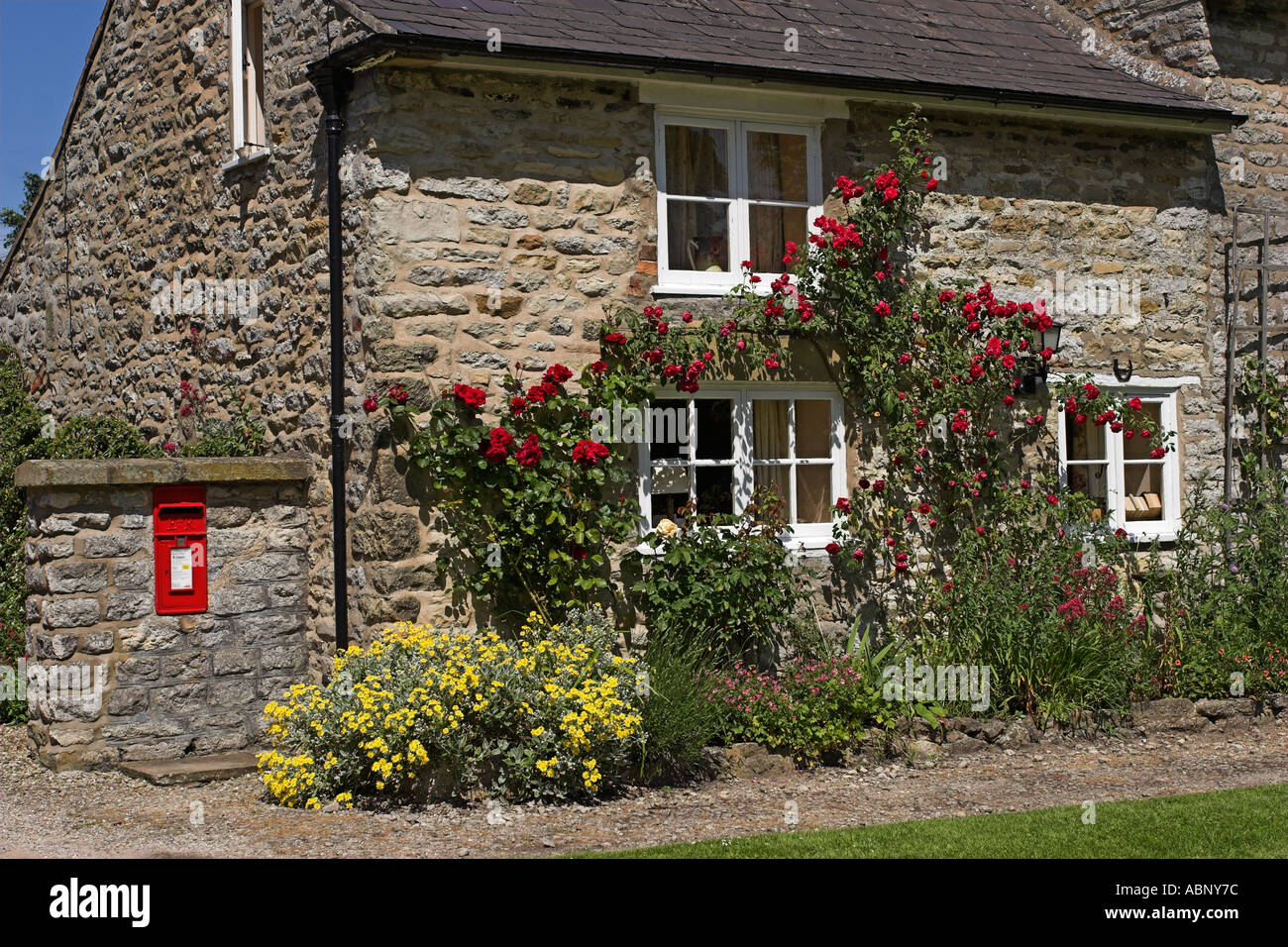 Stone Cottage in Yorkshire Wolds Village UK Stock Photo - Alamy
