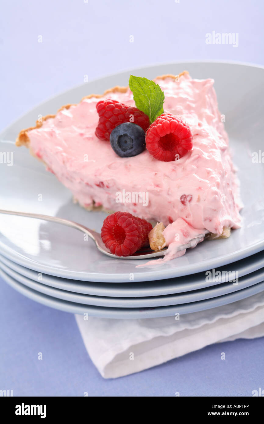 Berry cream pie Stock Photo - Alamy
