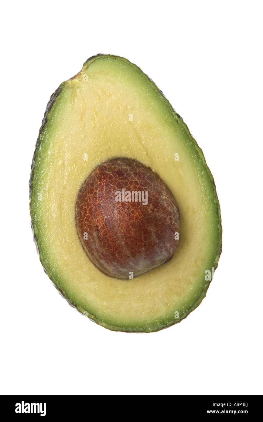 Avocado cut out on white background Stock Photo - Alamy