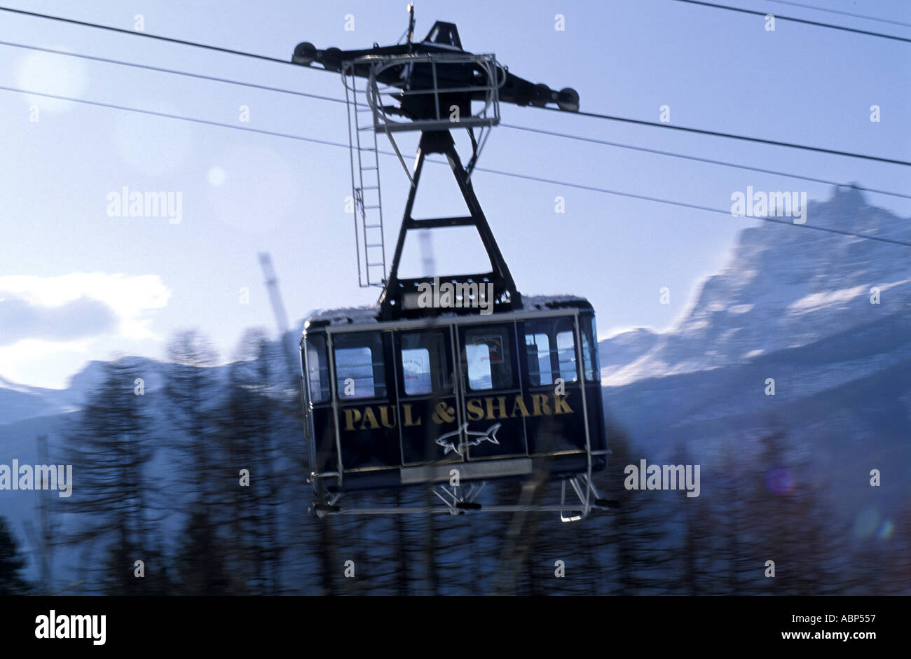 Cableway over the city Stock Photo - Alamy