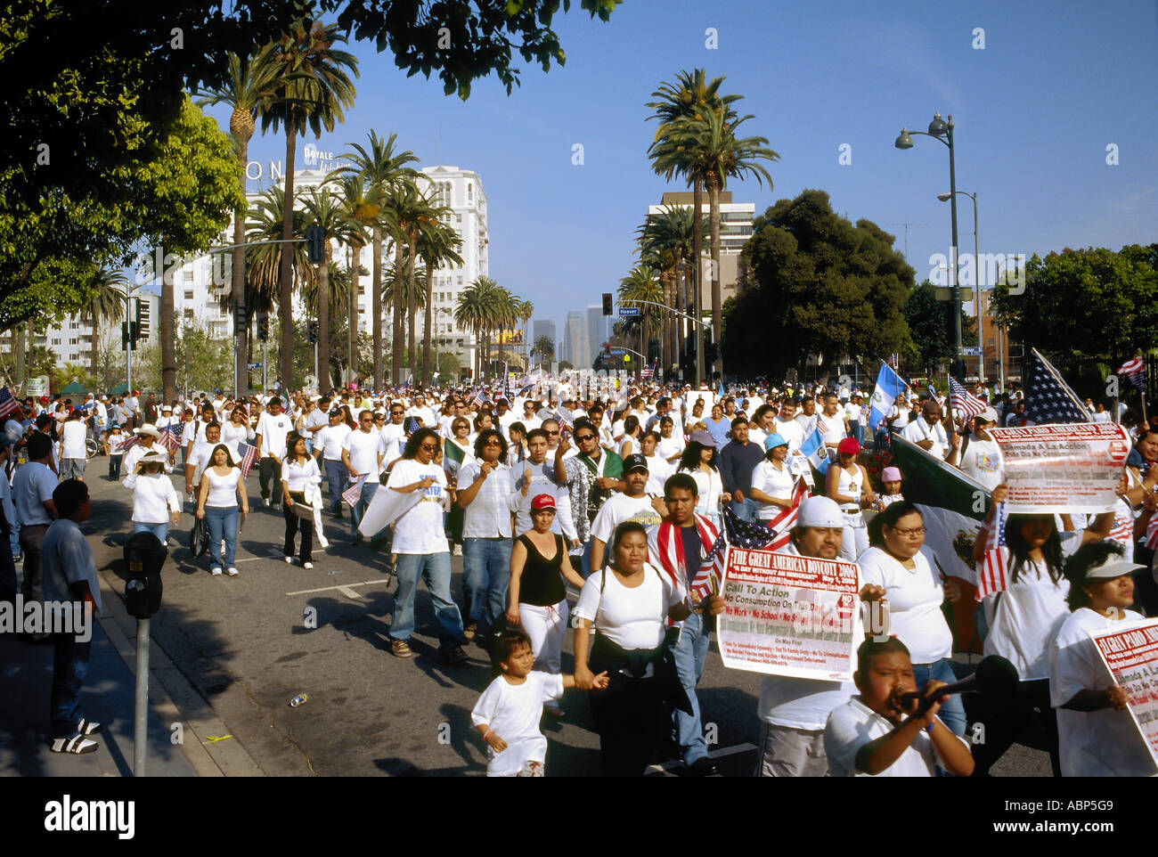The Great Immigration March on May 1, 2006 in Los Angeles, California ...