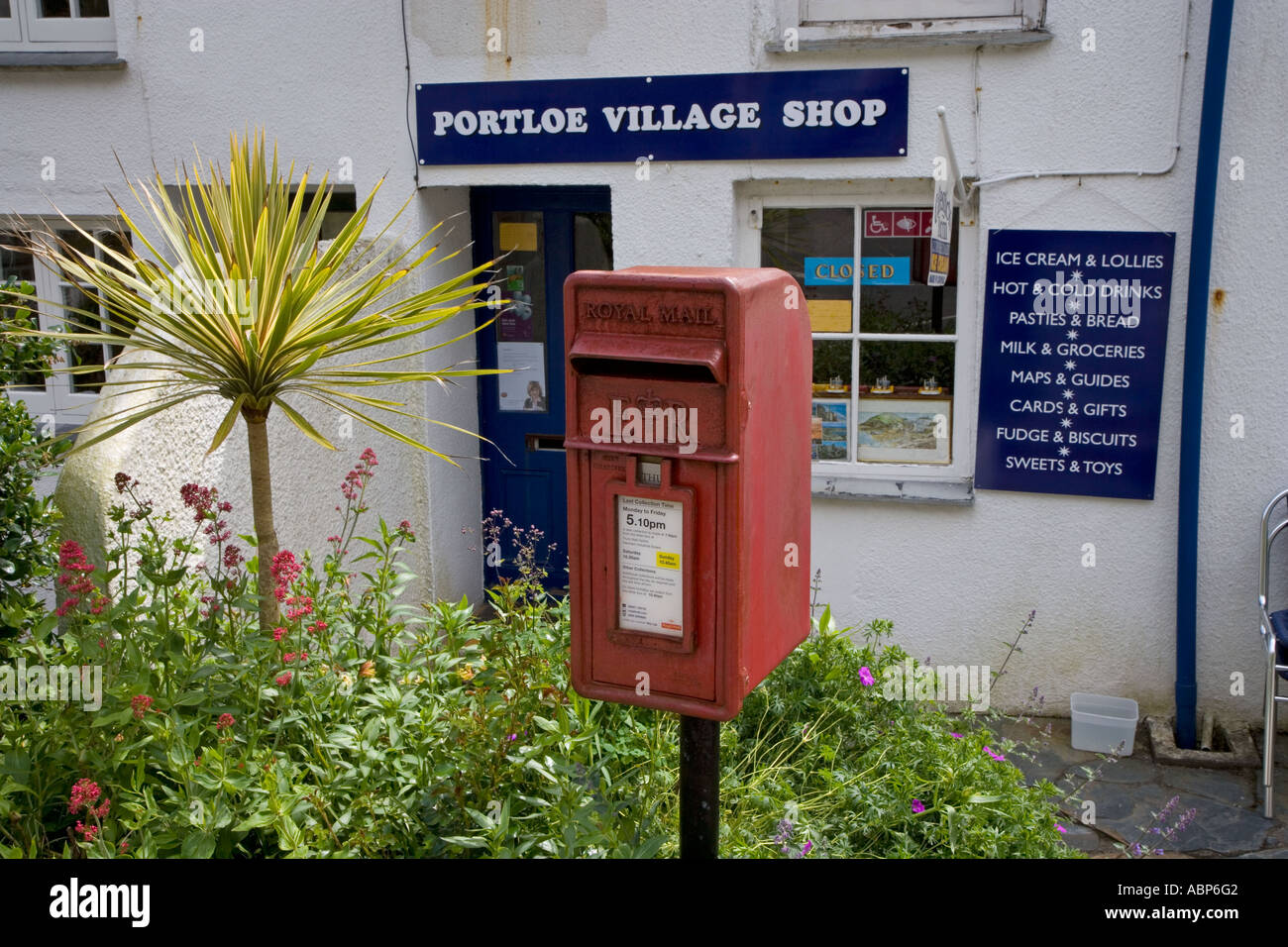 Post Office Portloe Cornwall UK May Stock Photo - Alamy