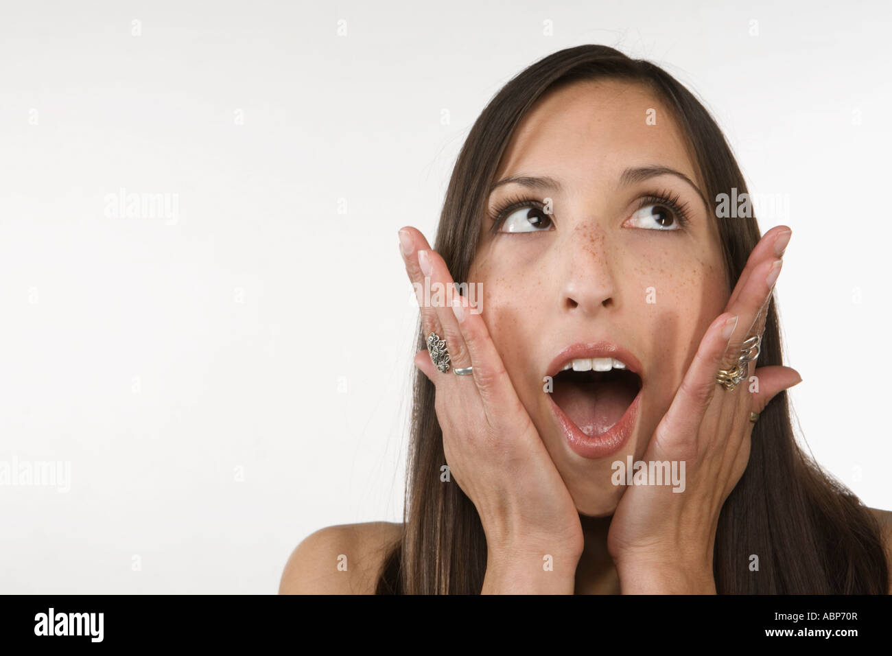Close up indian woman reacting hi-res stock photography and images - Alamy