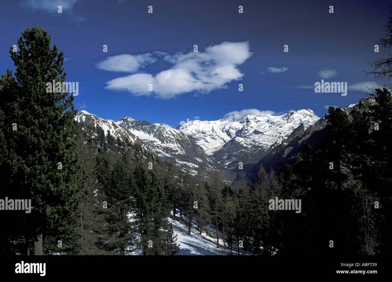 View of Monte Rosa Stock Photo - Alamy