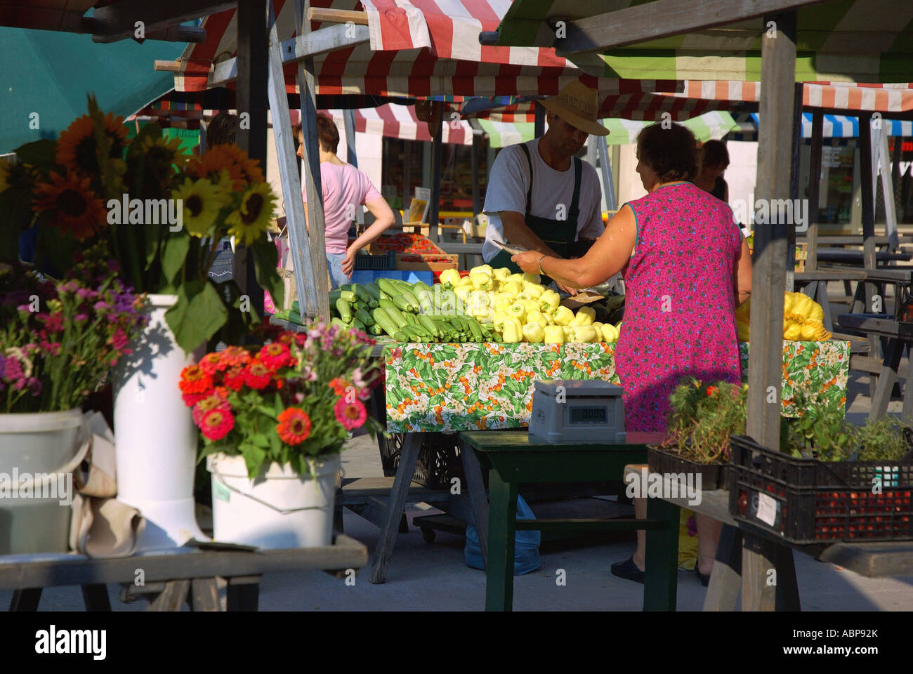 Koper street market Istria Primorska Slovenia Capodistria Capo d'Istria ...