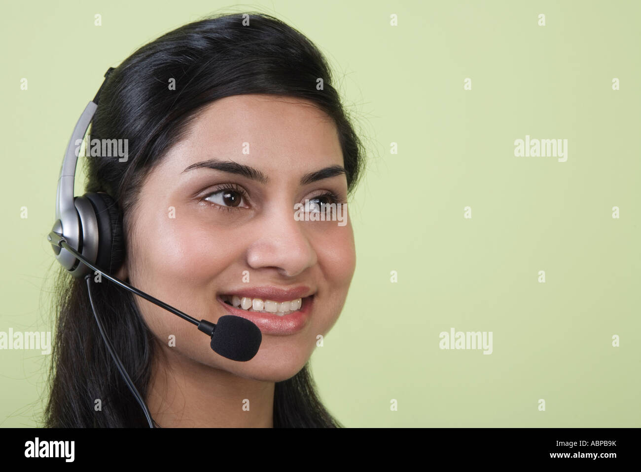 Hispanic wearing microphone hi-res stock photography and images - Alamy