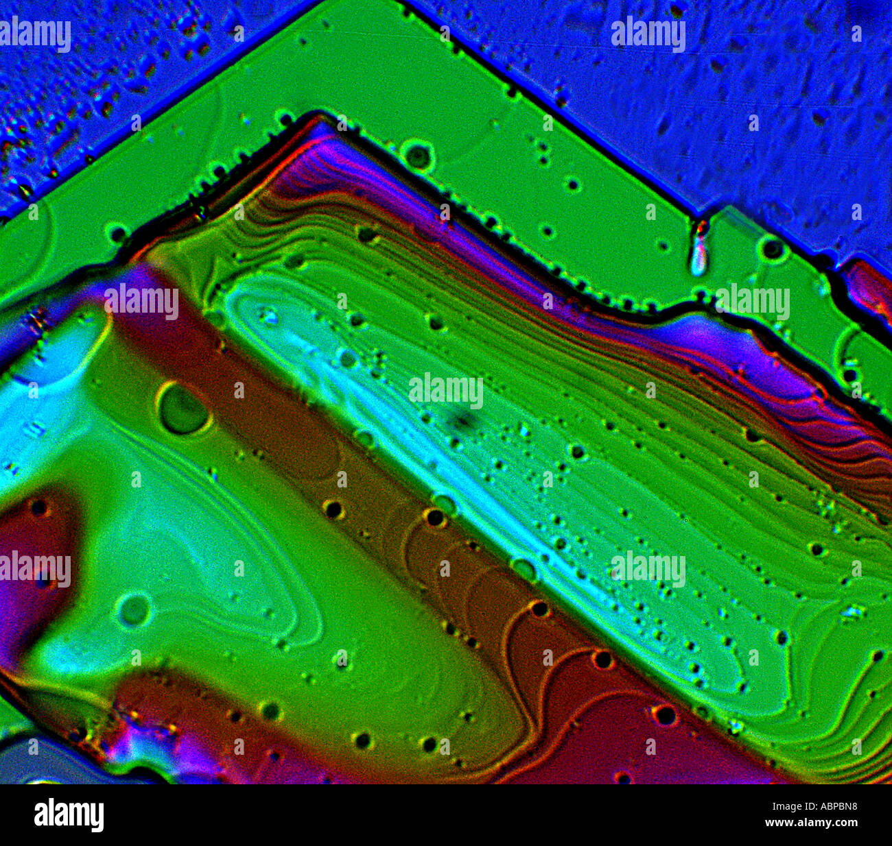Mixed organic crystals grown on glass slide from ethanolic solution ...