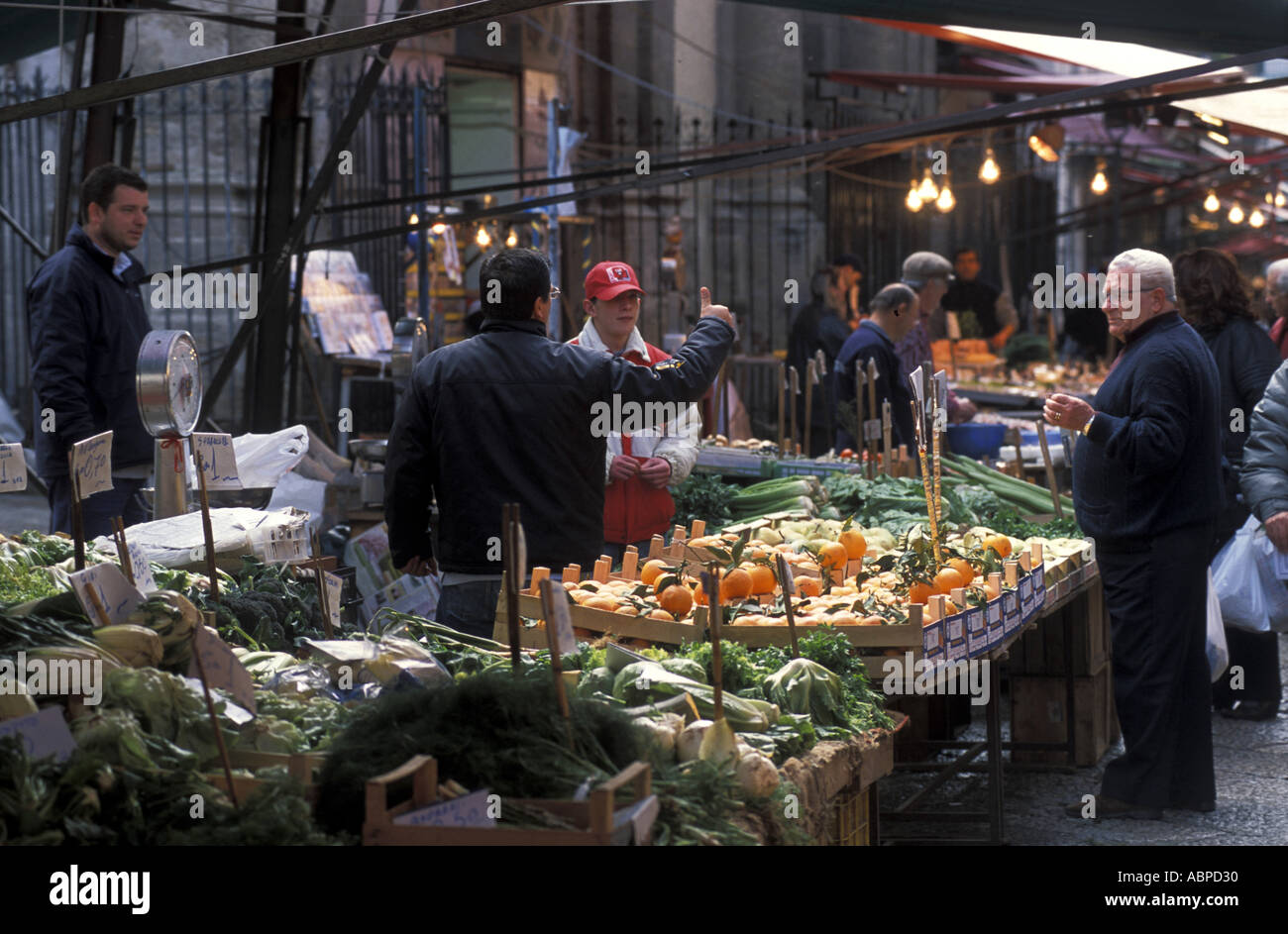 Market in Capo block Stock Photo - Alamy