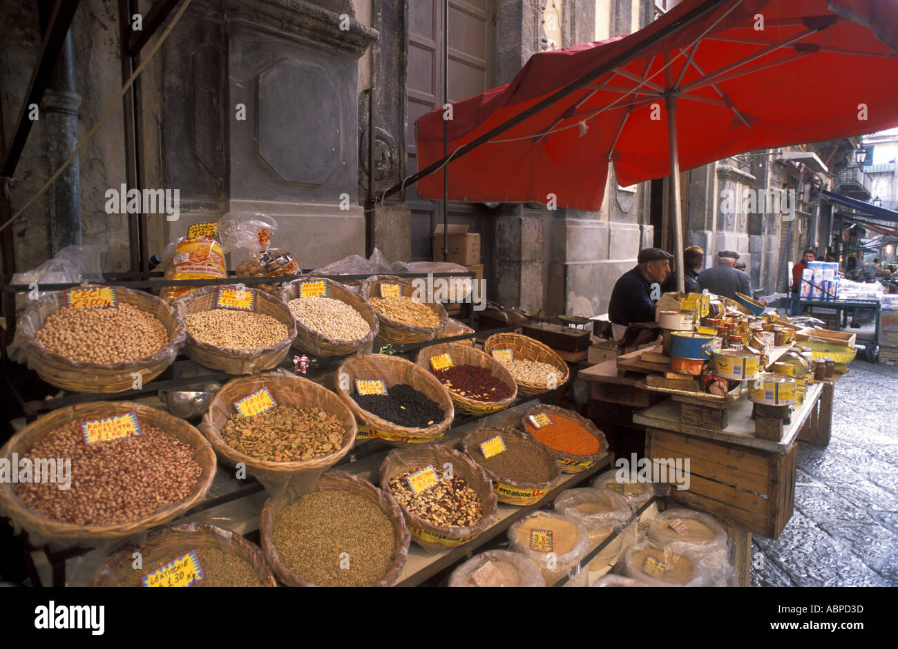 Market in Capo block Stock Photo - Alamy
