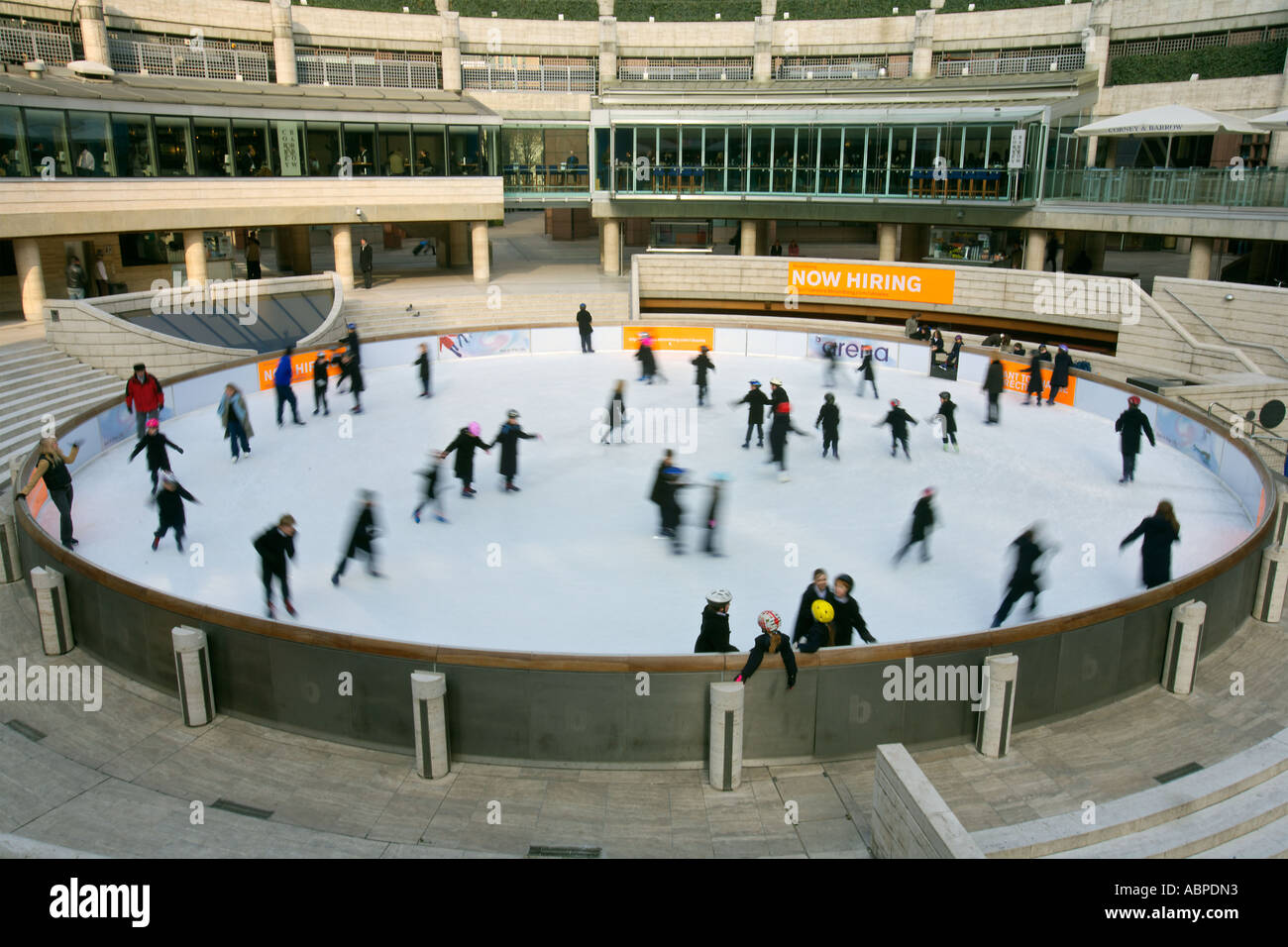 An ice rink in the Broadgate complex, central london Stock Photo - Alamy