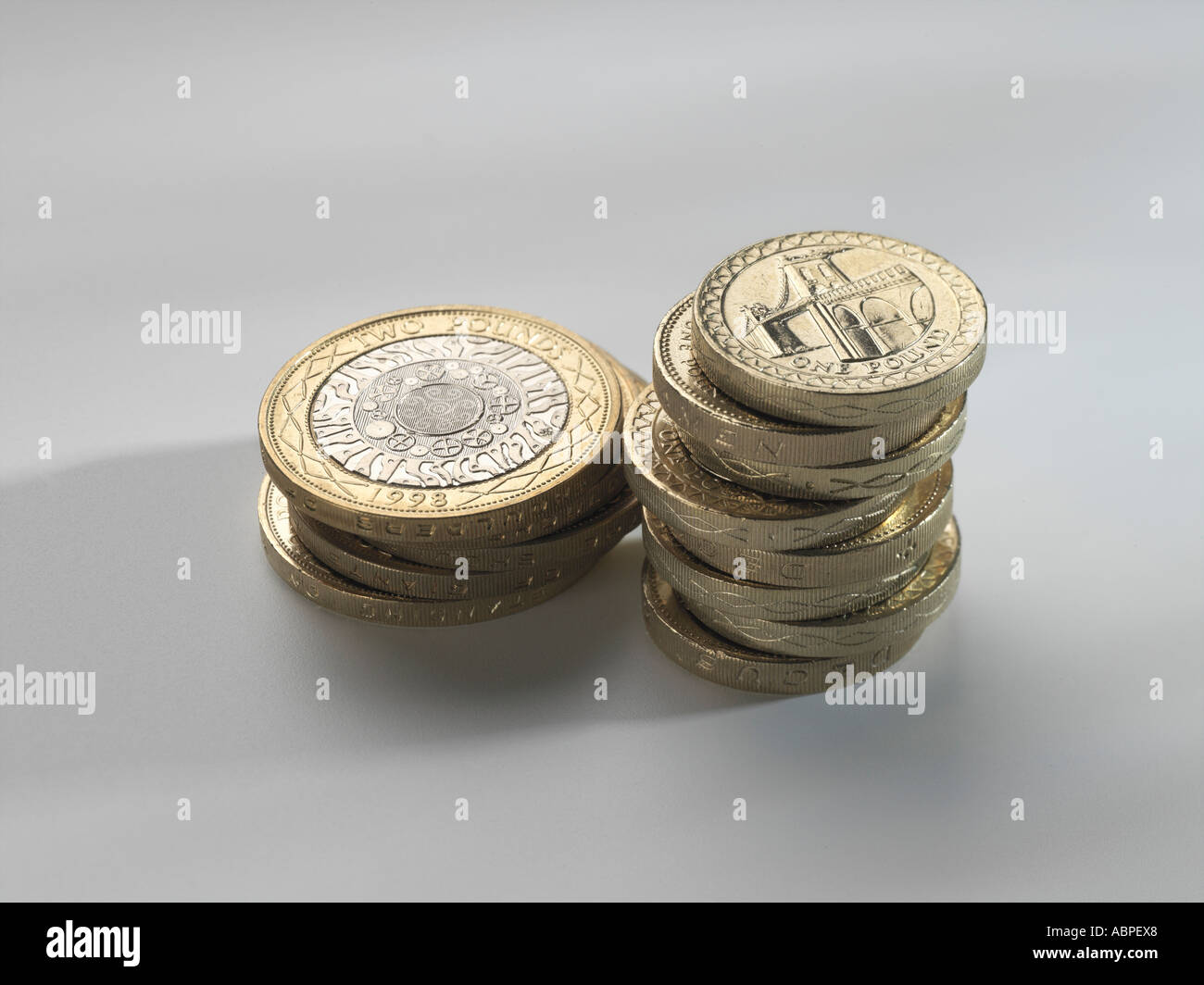 3 piles coins hi-res stock photography and images - Alamy