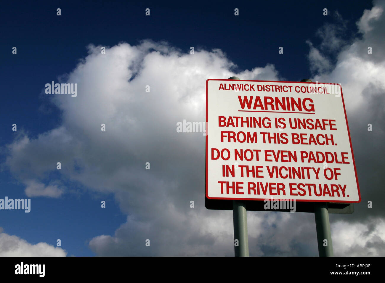 Bathing water sign hi-res stock photography and images - Alamy