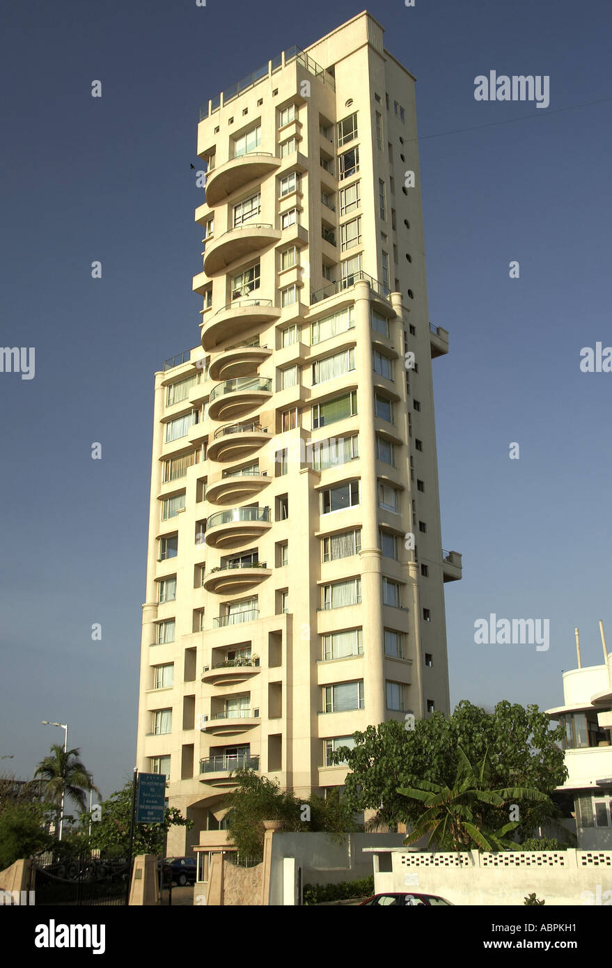 AAD79032 Worli Sea Face highrise modern building Bombay Mumbai ...