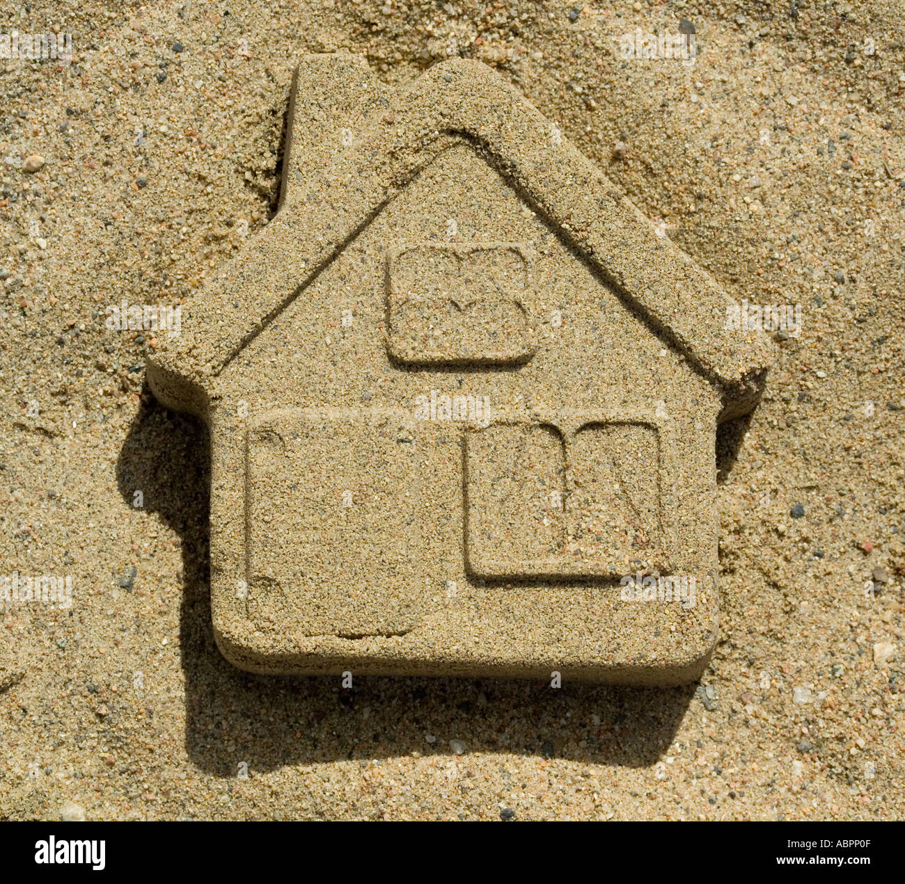 house built on sand Stock Photo - Alamy