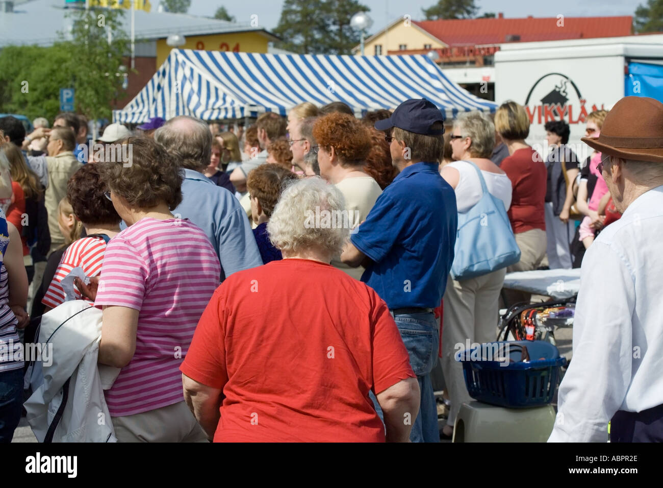 crowd of elderly people watching a show Stock Photo - Alamy