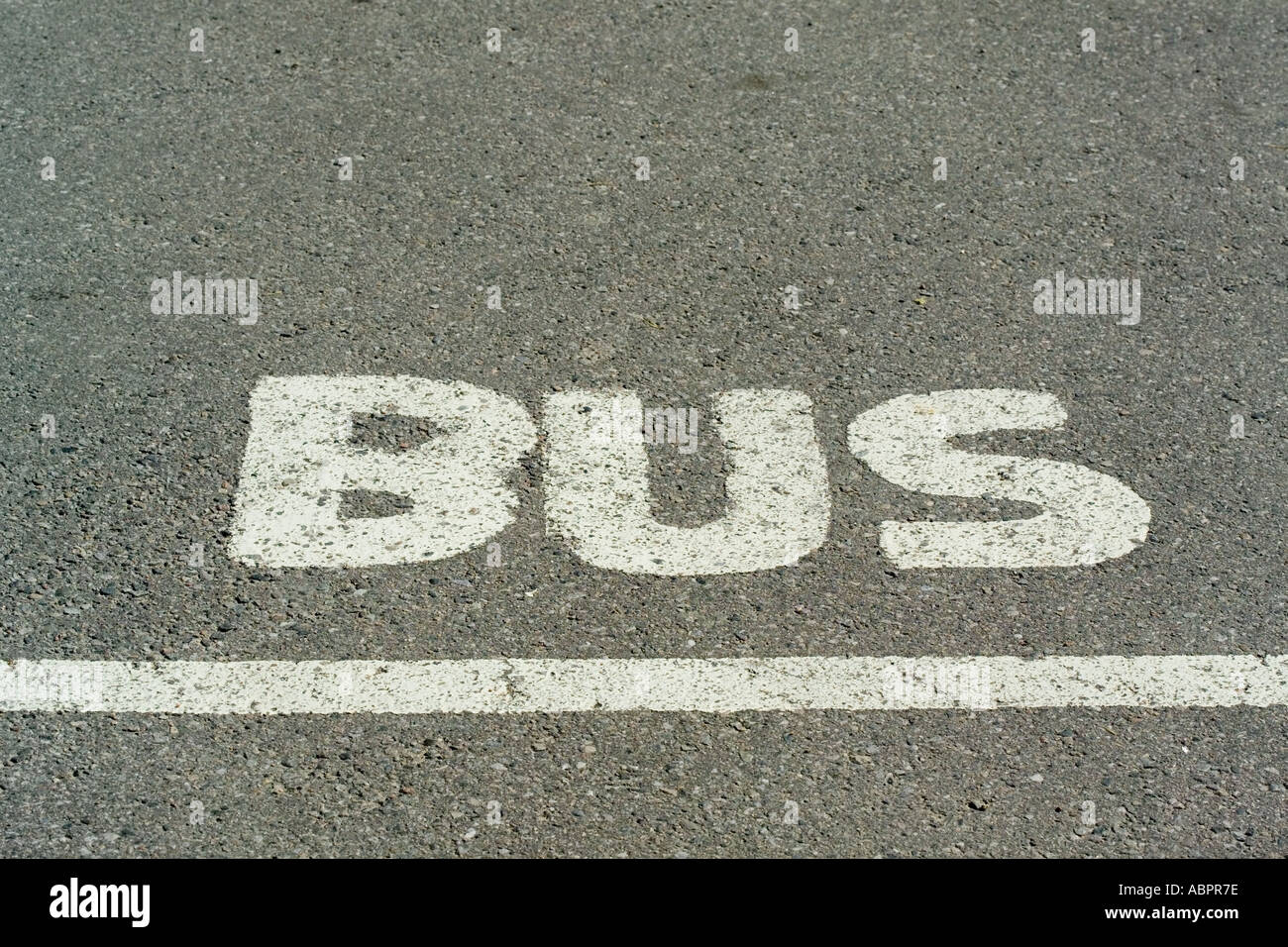 bus word on tarmac Stock Photo - Alamy