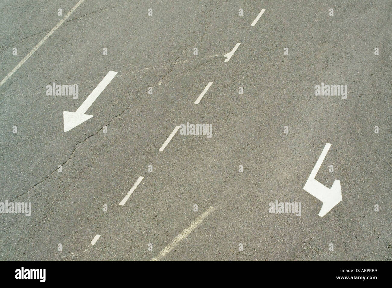lane arrows on tarmac Stock Photo - Alamy