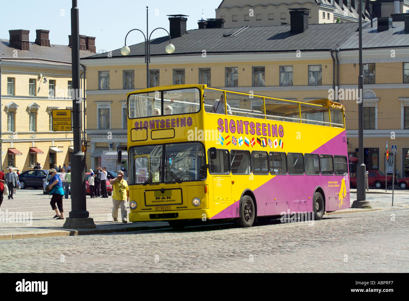 Sightseeing bus Helsinki Finland Stock Photo - Alamy