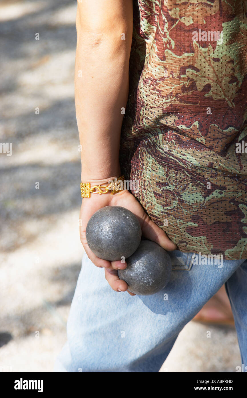 Man male playing boules hi-res stock photography and images - Alamy