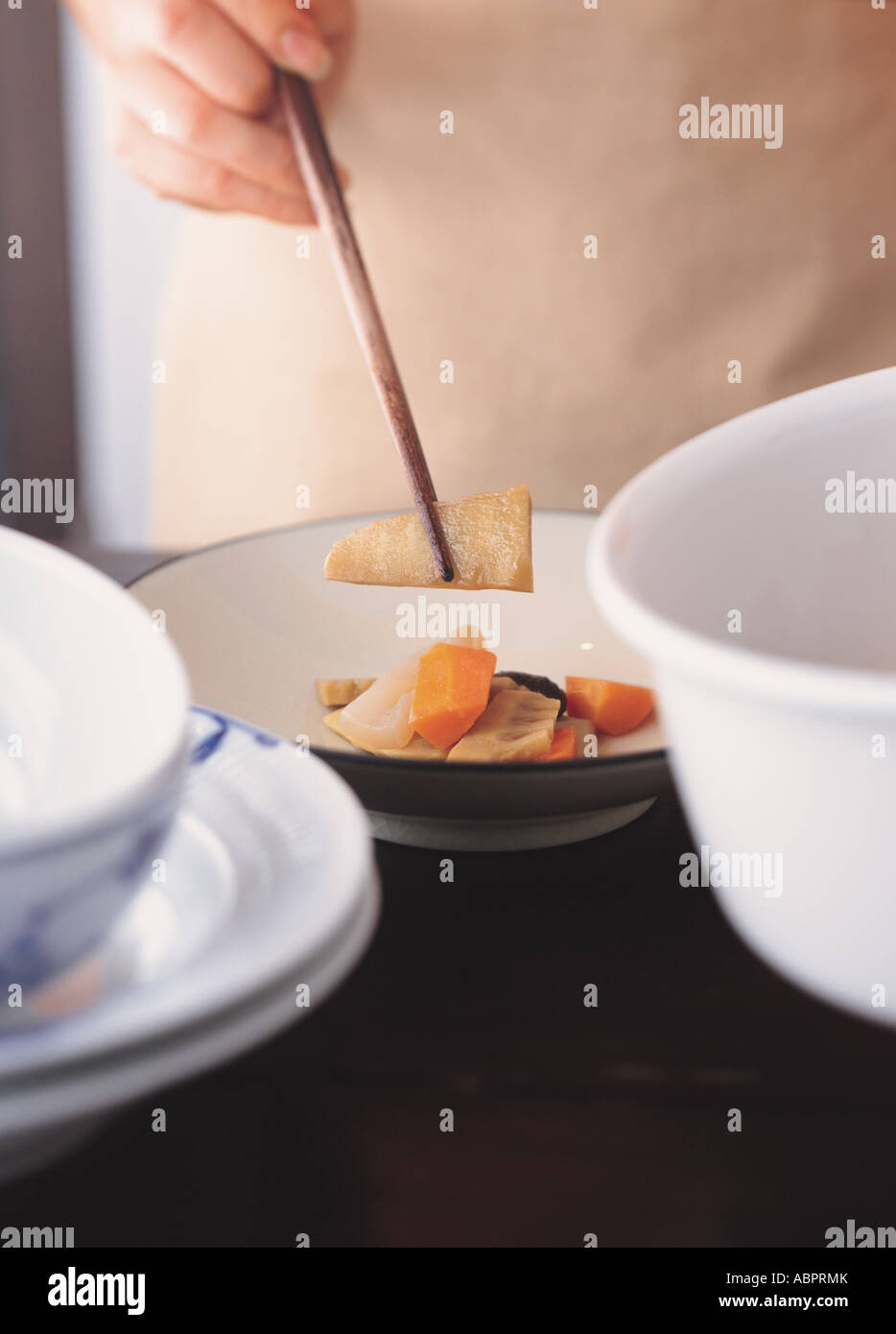 boiled down vegetable with soy sauce source Stock Photo - Alamy