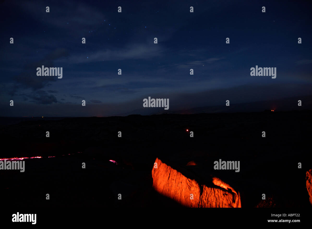 Glow from a Skylight near the Kamoamoa ocean entry and a spectacular ...