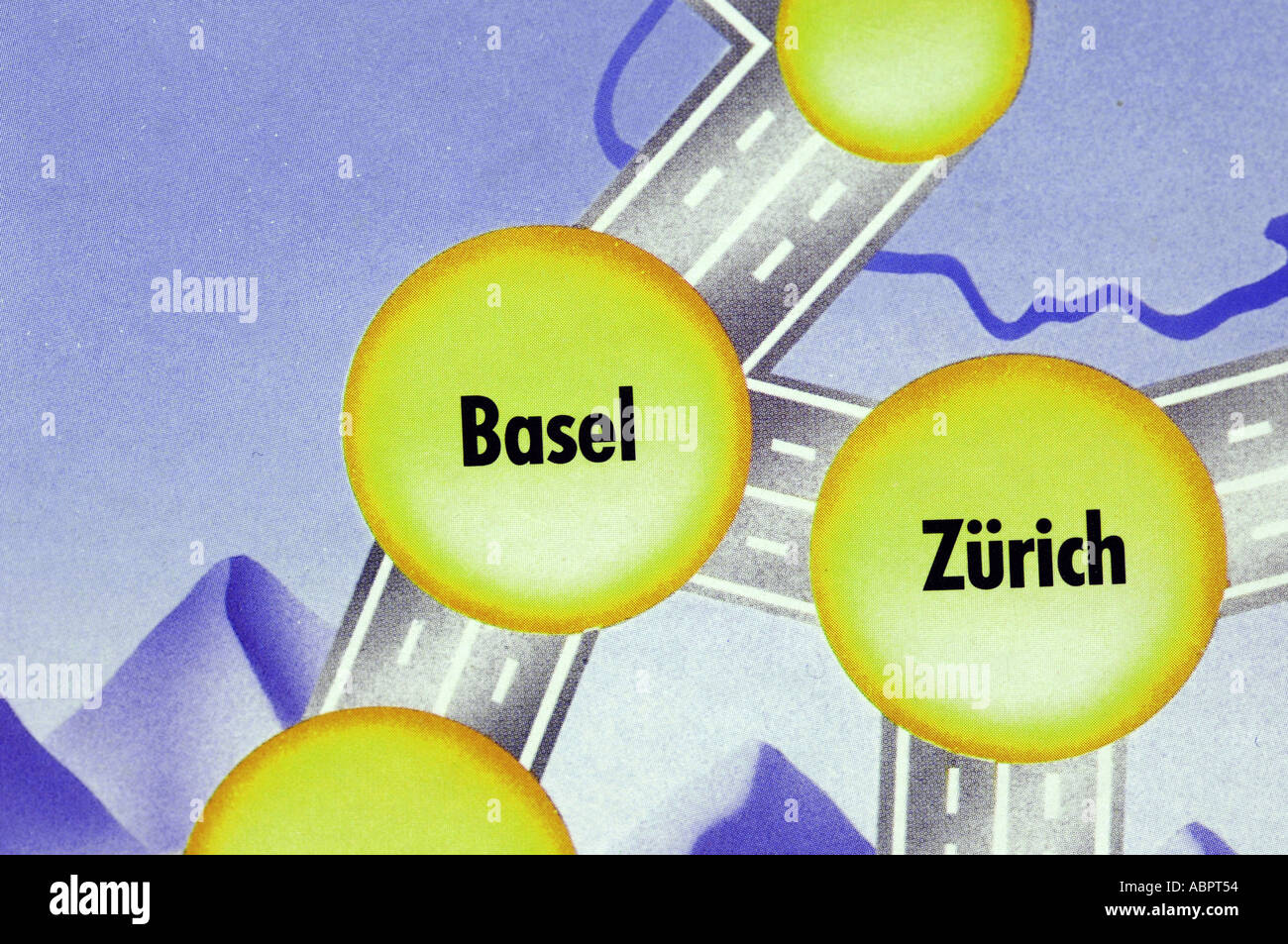 basel zurich swiss switzerland transport motorways roads Stock Photo ...