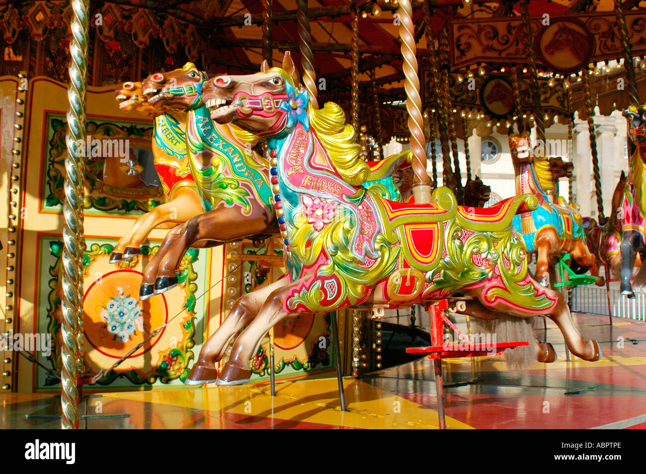 Carousel horses, York, North Yorkshire, UK Stock Photo - Alamy