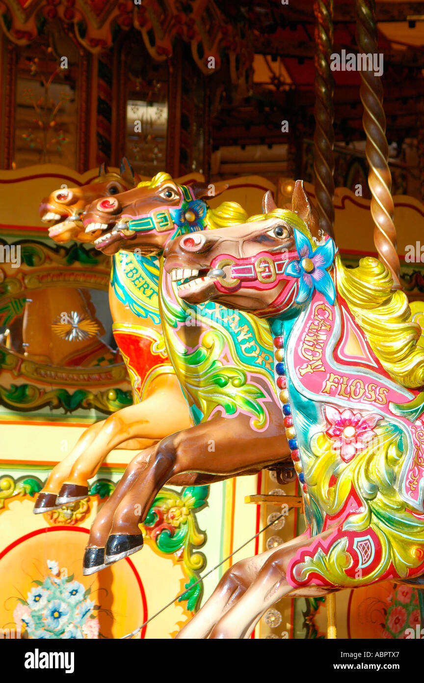 Carousel horses, York, North Yorkshire, UK Stock Photo - Alamy