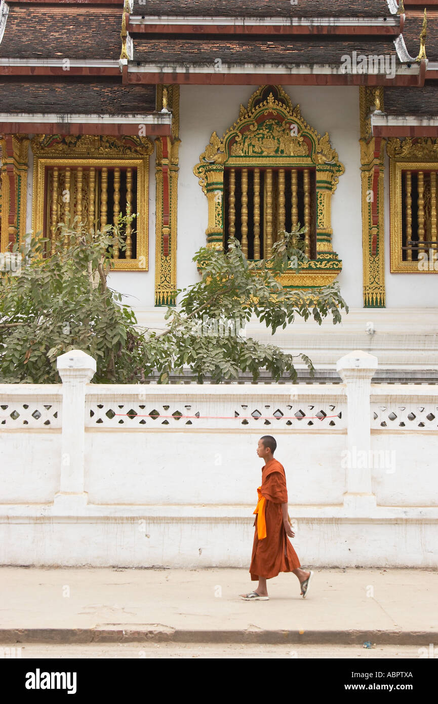 Buddhist monk walking along river hi-res stock photography and images ...