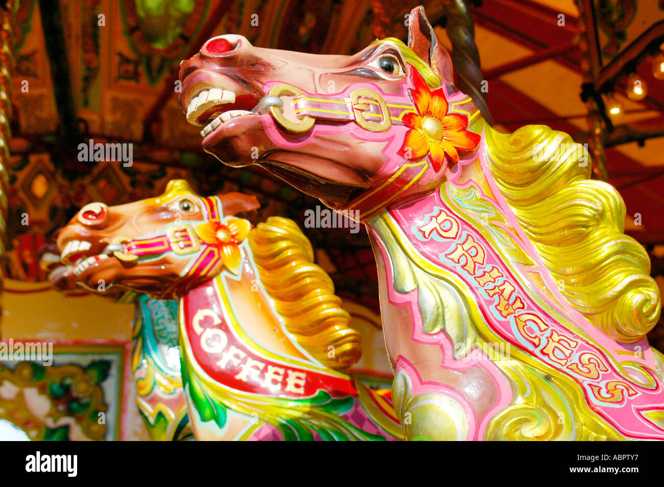 Carousel horses, York, North Yorkshire, UK Stock Photo - Alamy